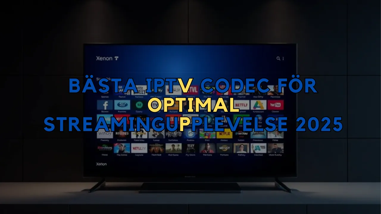 Bästa IPTV Codec för Optimal Streamingupplevelse 2025